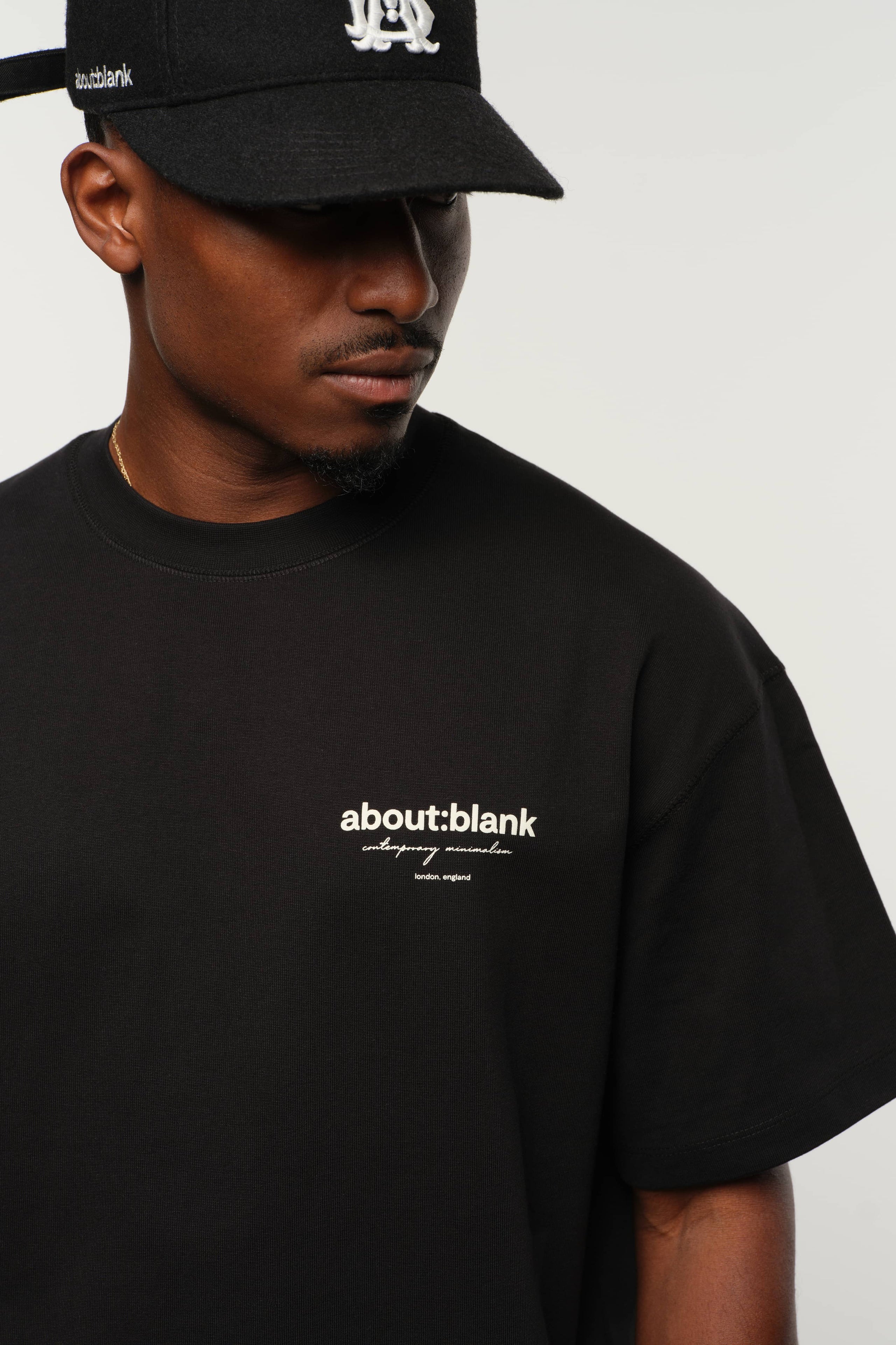 about:blank | reverse t-shirt black/ecru