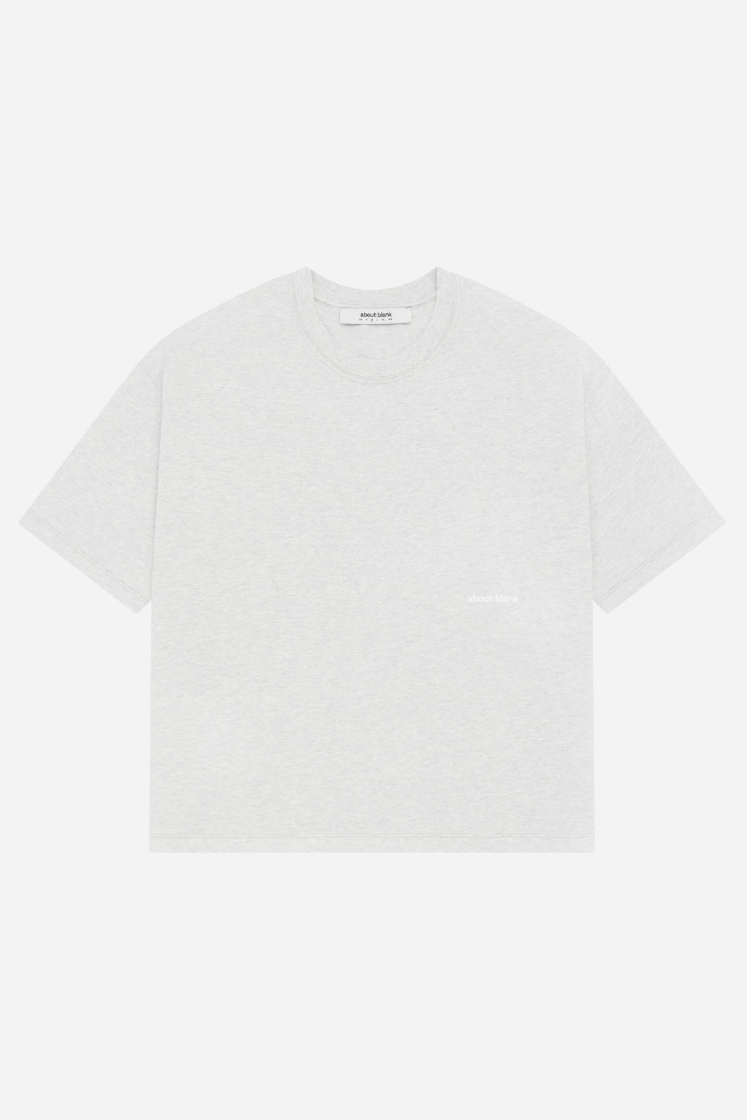 about:blank | box t-shirt grey marl/white