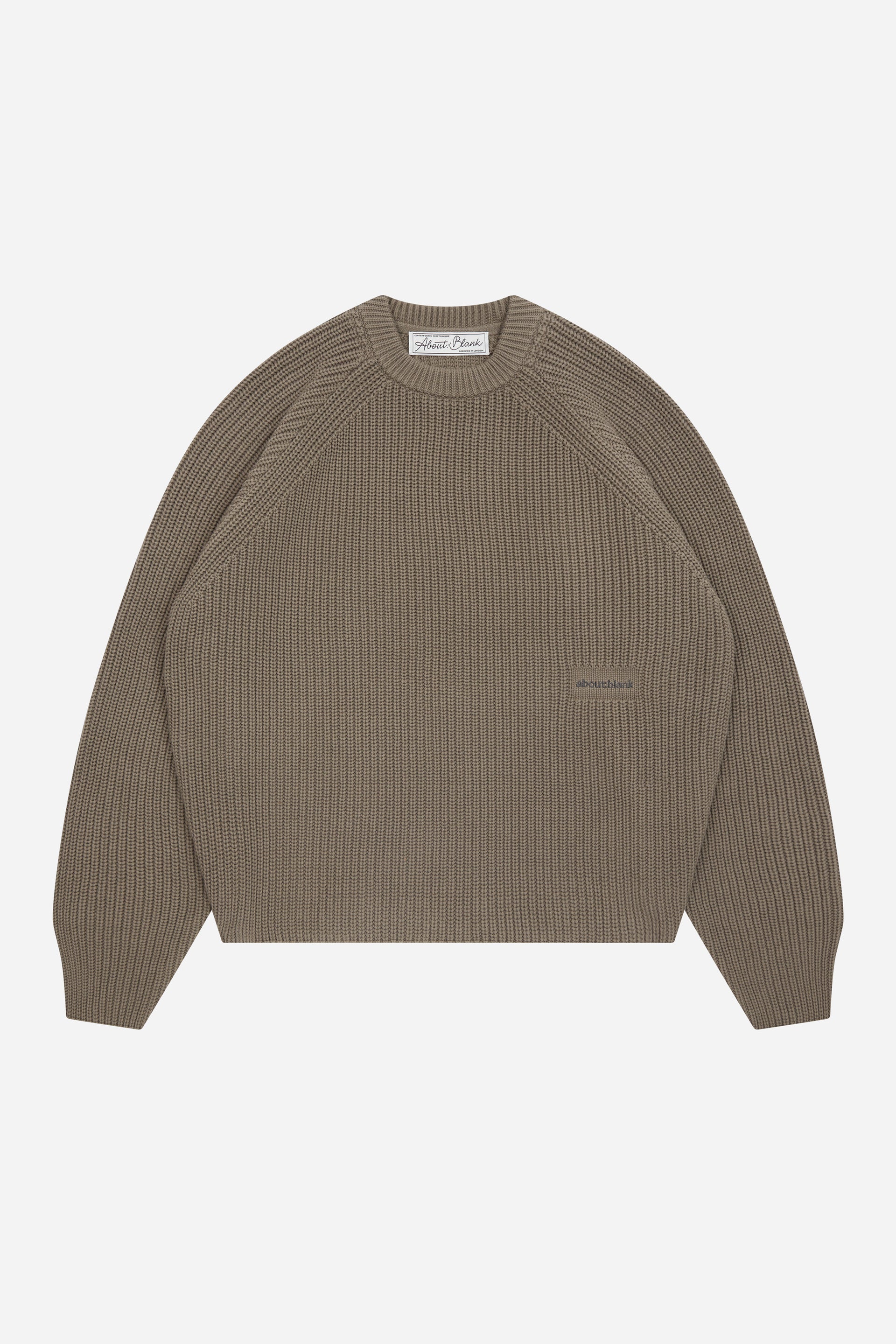about:blank | rib mock neck crew sage