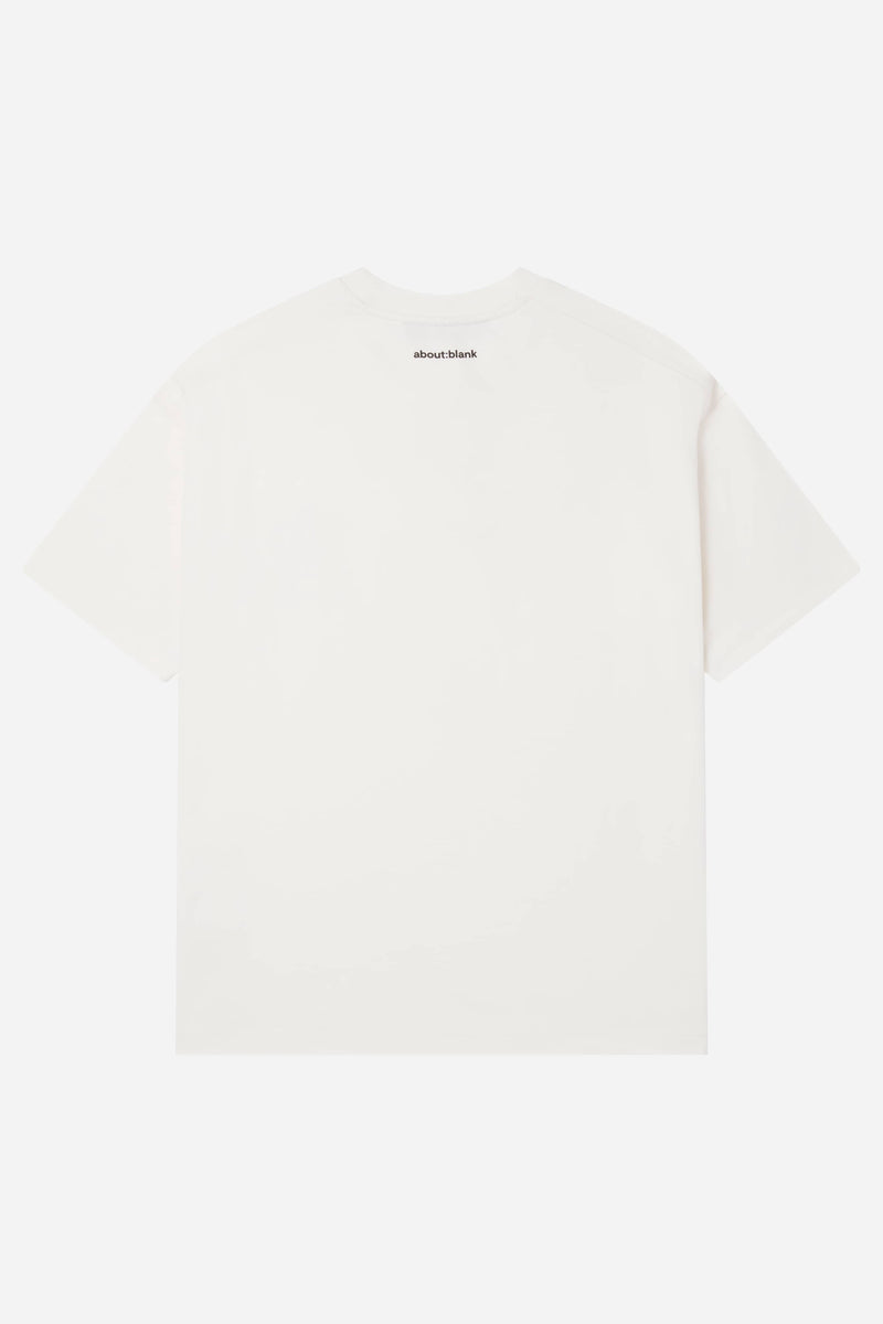 about:blank | monogram t-shirt oat/black