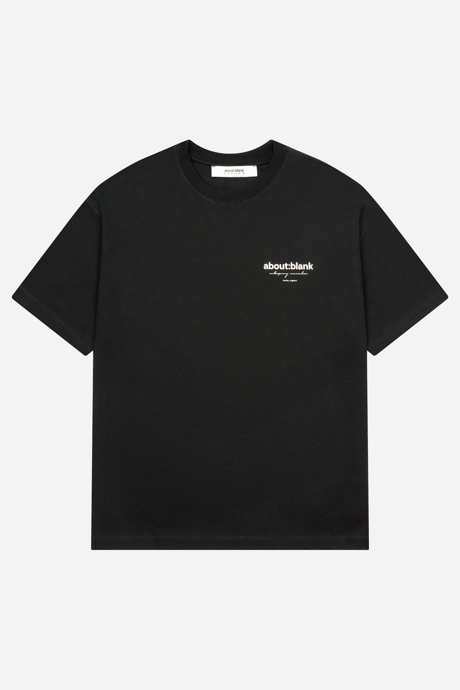 about:blank | reverse t-shirt black/ecru