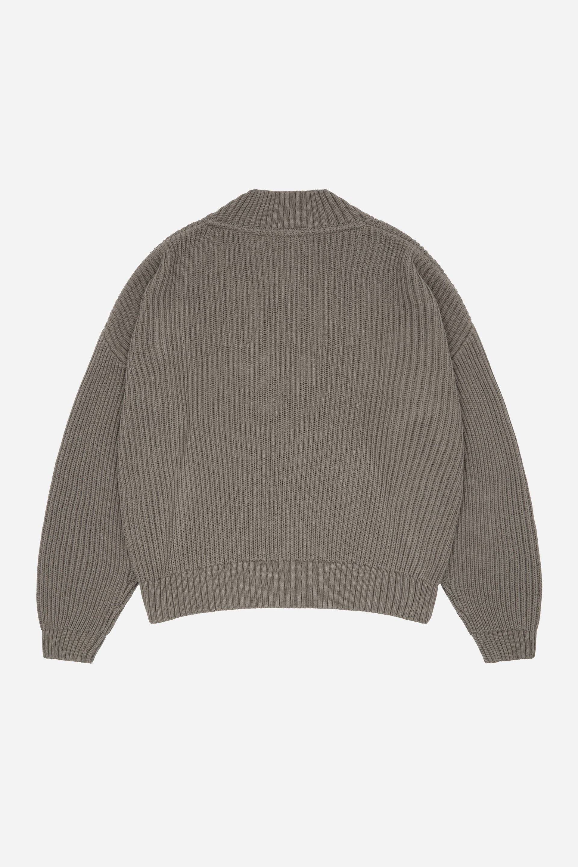 about:blank | rib v-neck jumper sage