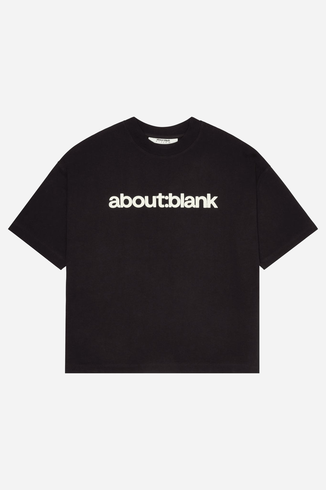 about:blank | block mock neck oversized t-shirt black